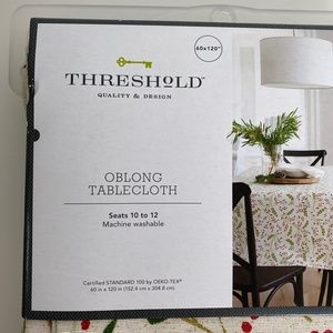 Threshold | Dining | Threshold Christmas Holly Berry Oblong Tablecloth ...